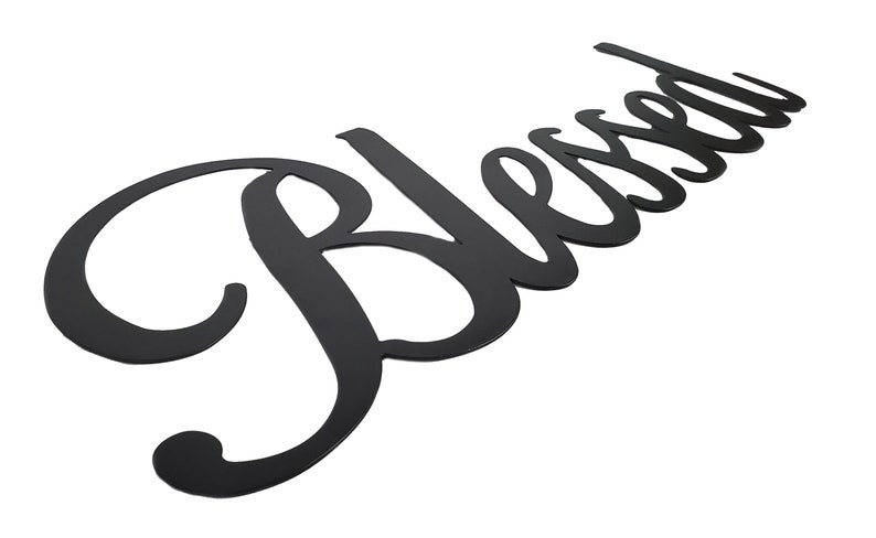 Xanter Blessed Black Metal Wall Decor Blessed Sign - Etsy