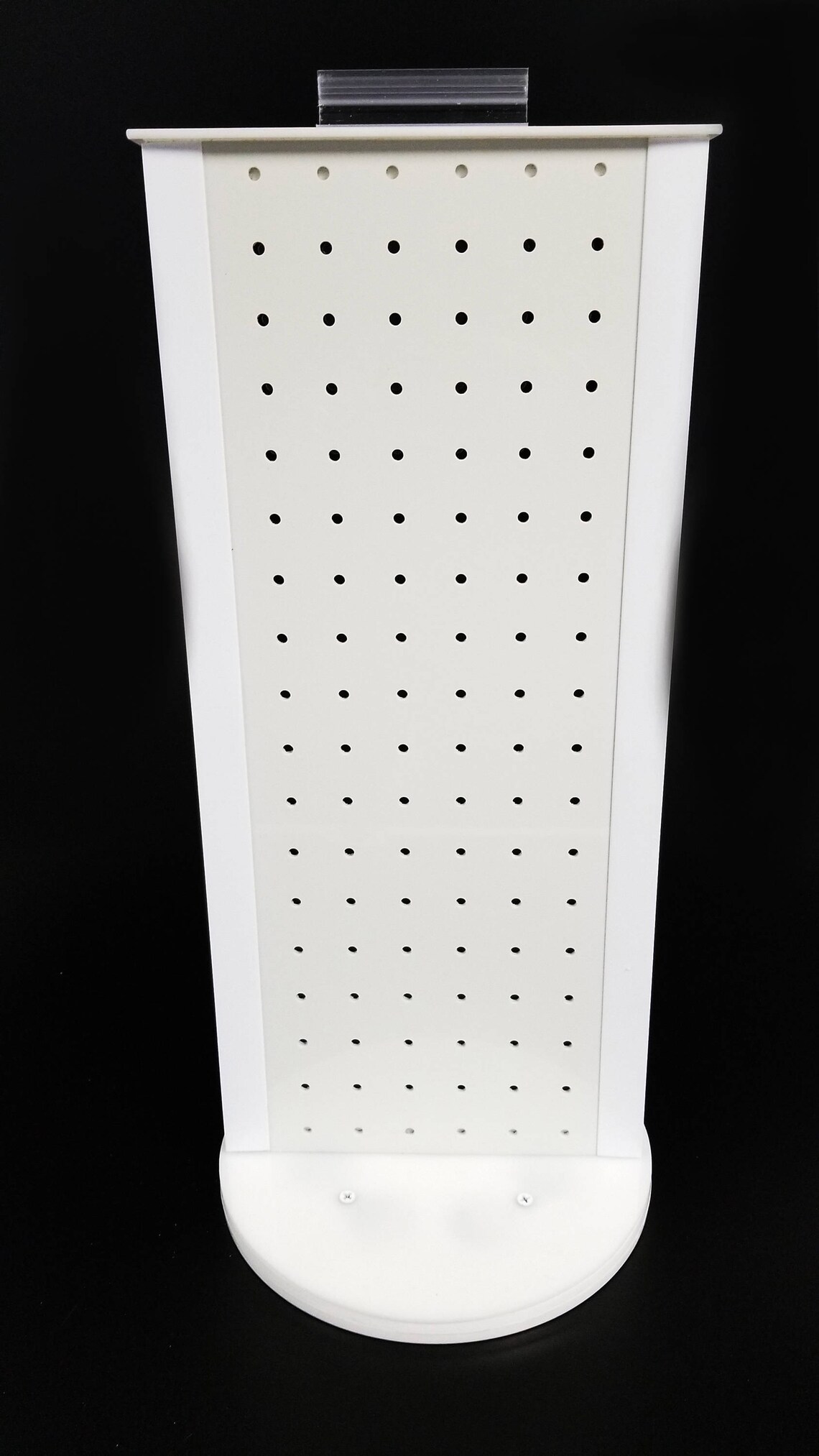 All White 2-sided Revolving Pegboard Countertop Display (19 X 8.5 ...