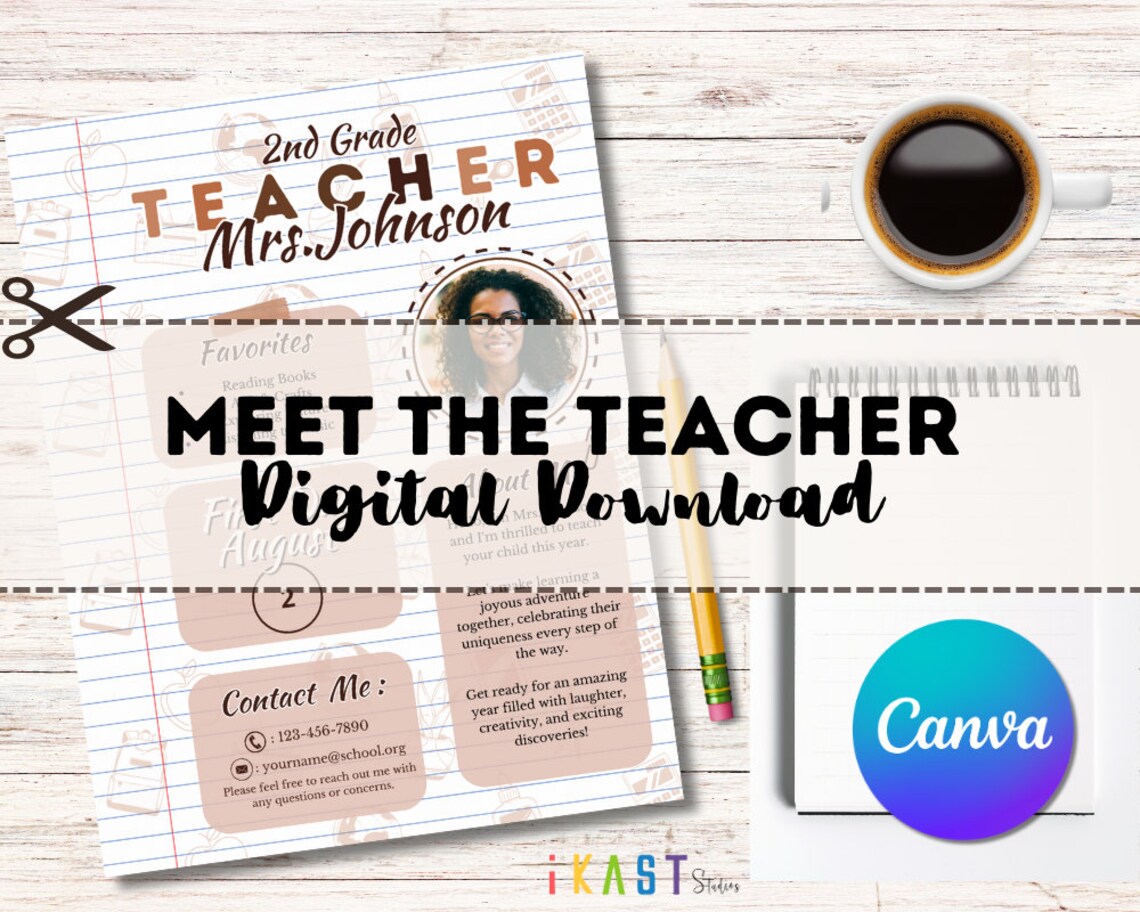 Meet the Teacher: Canva Template, Meet and Greet Letter Template ...