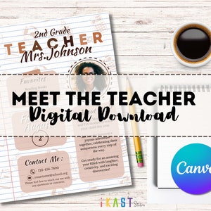 Meet the Teacher: Canva Template, Meet and Greet Letter Template ...