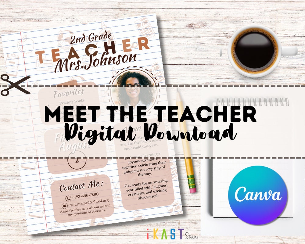 Meet the Teacher: Canva Template, Meet and Greet Letter Template ...