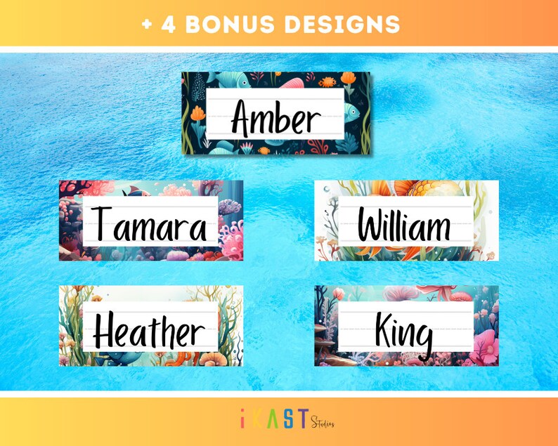 Under the Sea: Student Desk Plates Classroom Labels - Etsy