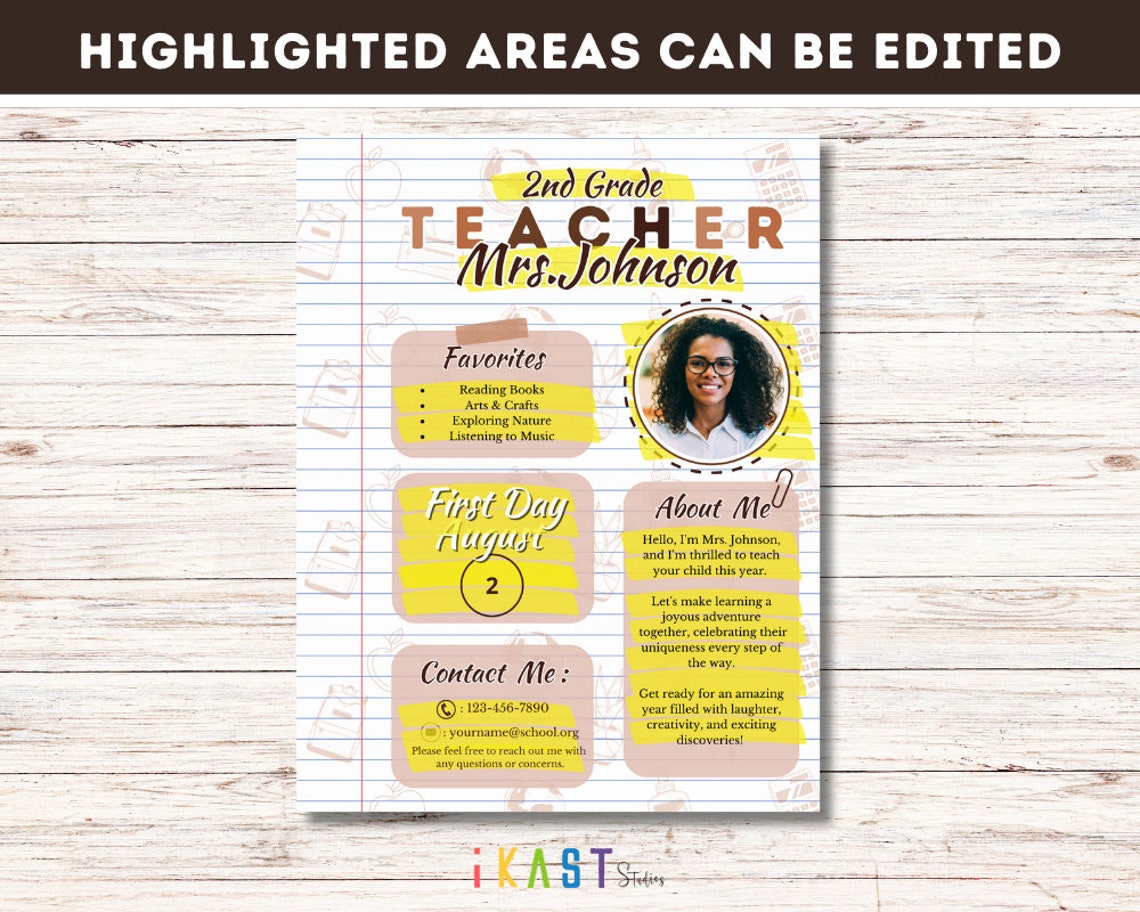 Meet the Teacher: Canva Template, Meet and Greet Letter Template ...
