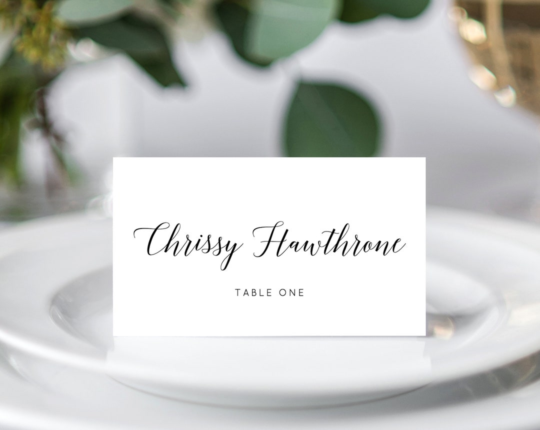 INSTANT DOWNLOAD Wedding Place Cards, Seating Card, Wedding Table Cards ...
