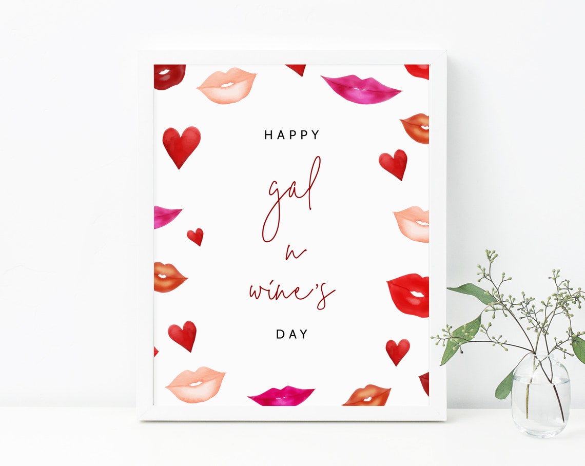 Editable Galentine's Custom Sign Template DIY Printable - Etsy
