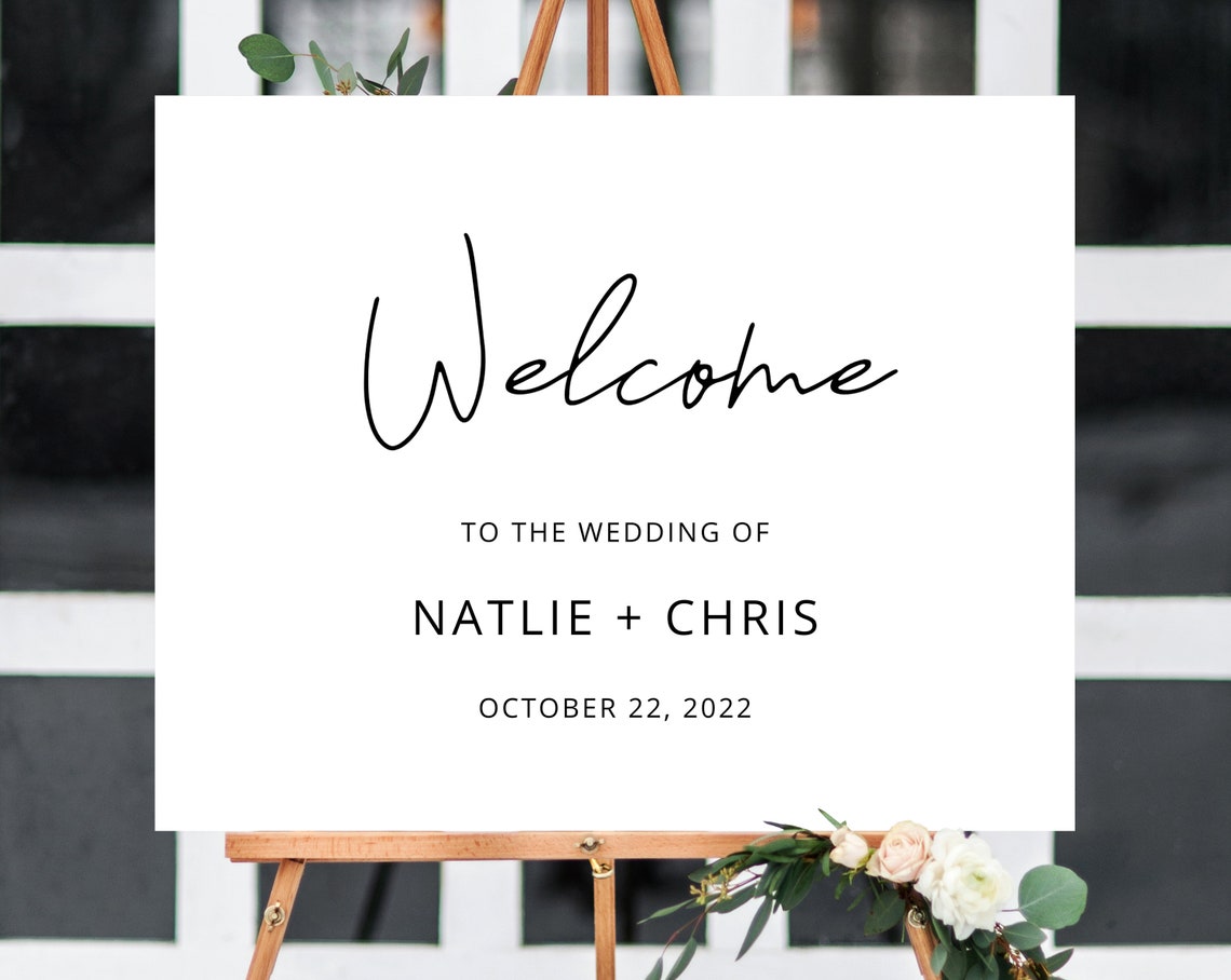Wedding Welcome Sign Template Welcome to the Wedding - Etsy