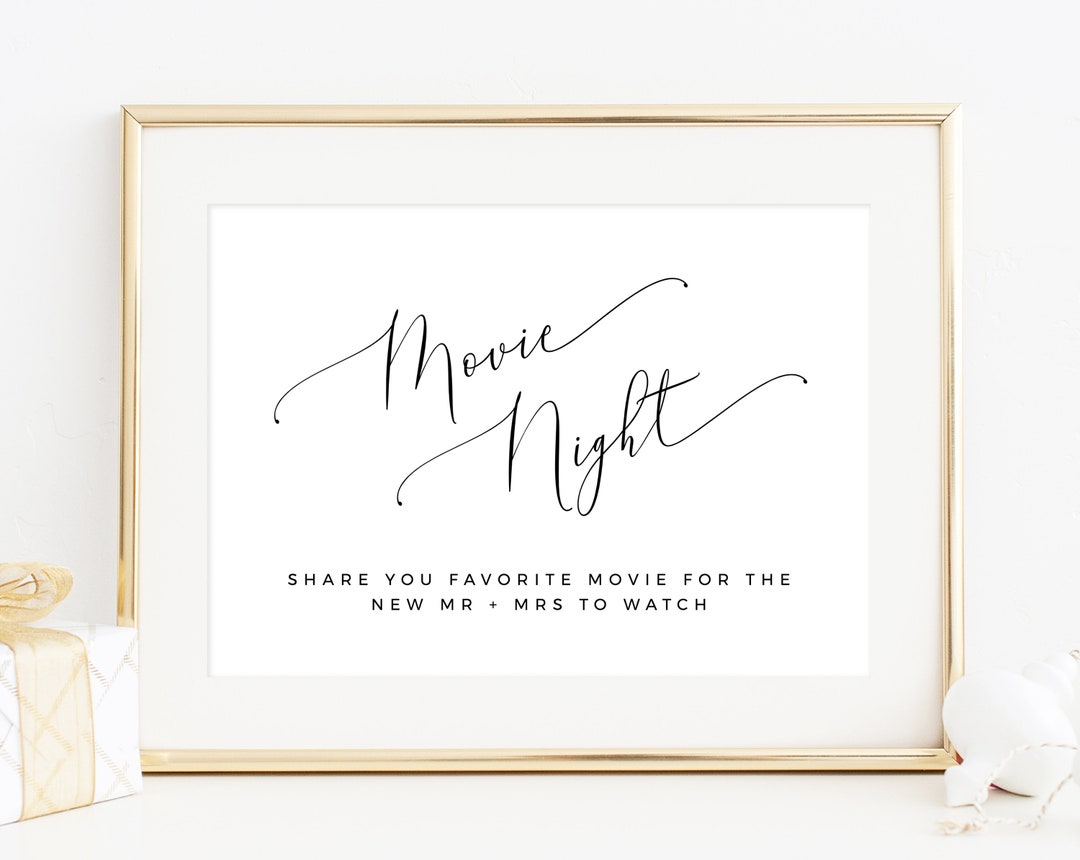 Favorite Movie Sign Template, Movie Sign Printable, Share Your Favorite ...