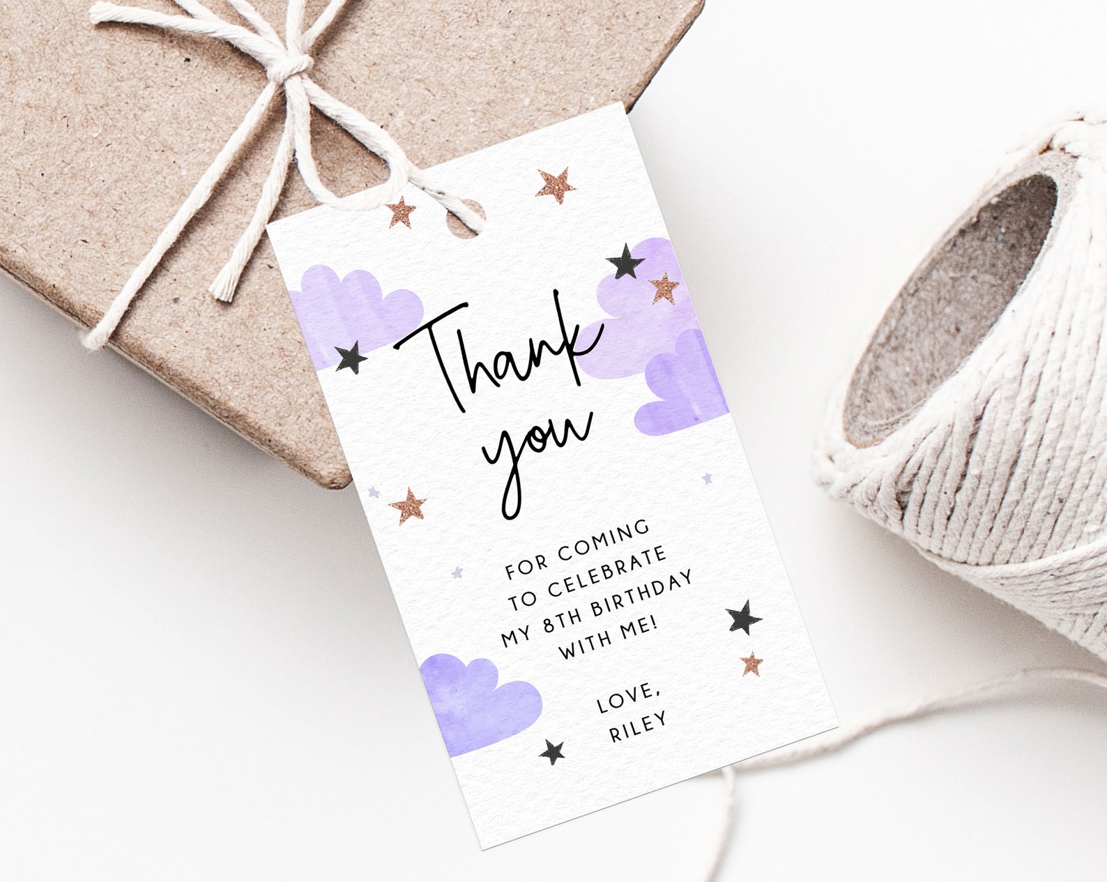 Slumber Party Favor Tag Template Sleepover Thank You Tag - Etsy