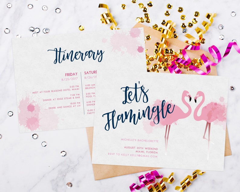 Instant Download Bachelorette Invitation Template Tropical Etsy