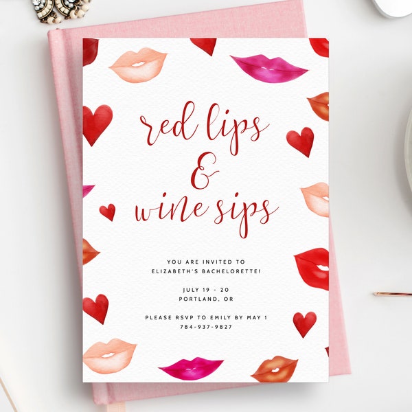 Lips Invitation - Etsy