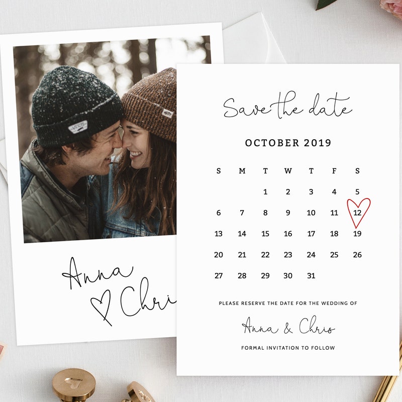 Calendar Save the Date - Etsy