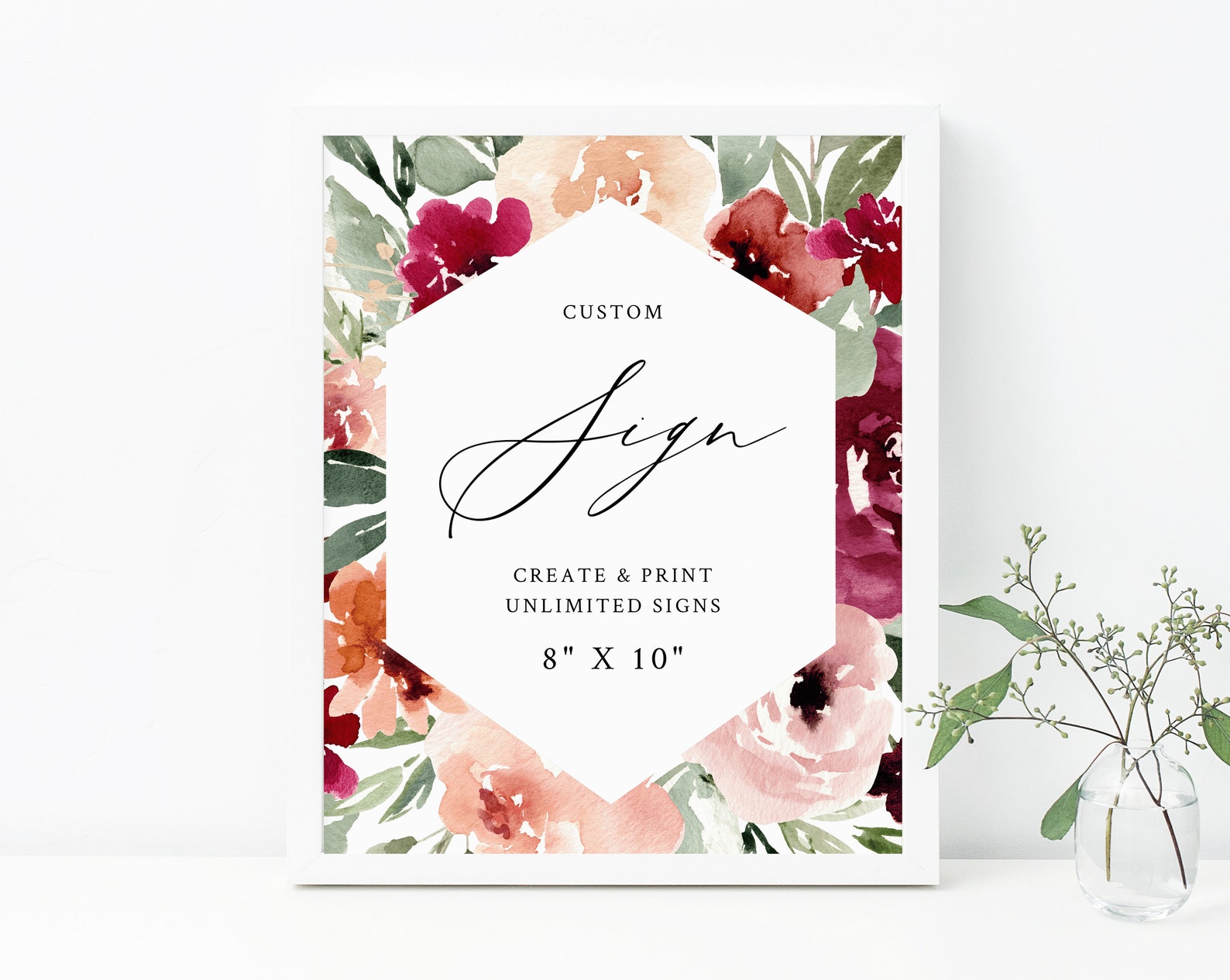 Editable Custom Sign Template DIY Printable Unlimited Wedding | Etsy