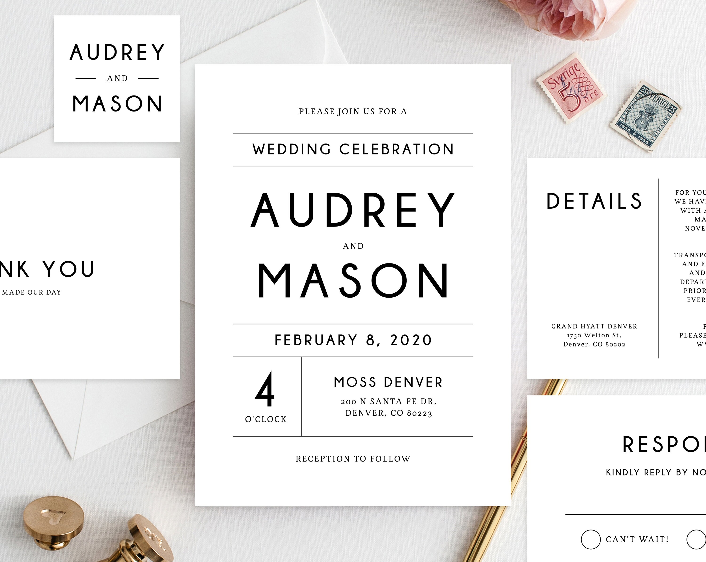 INSTANT DOWNLOAD Wedding Invitation Template Printable | Etsy