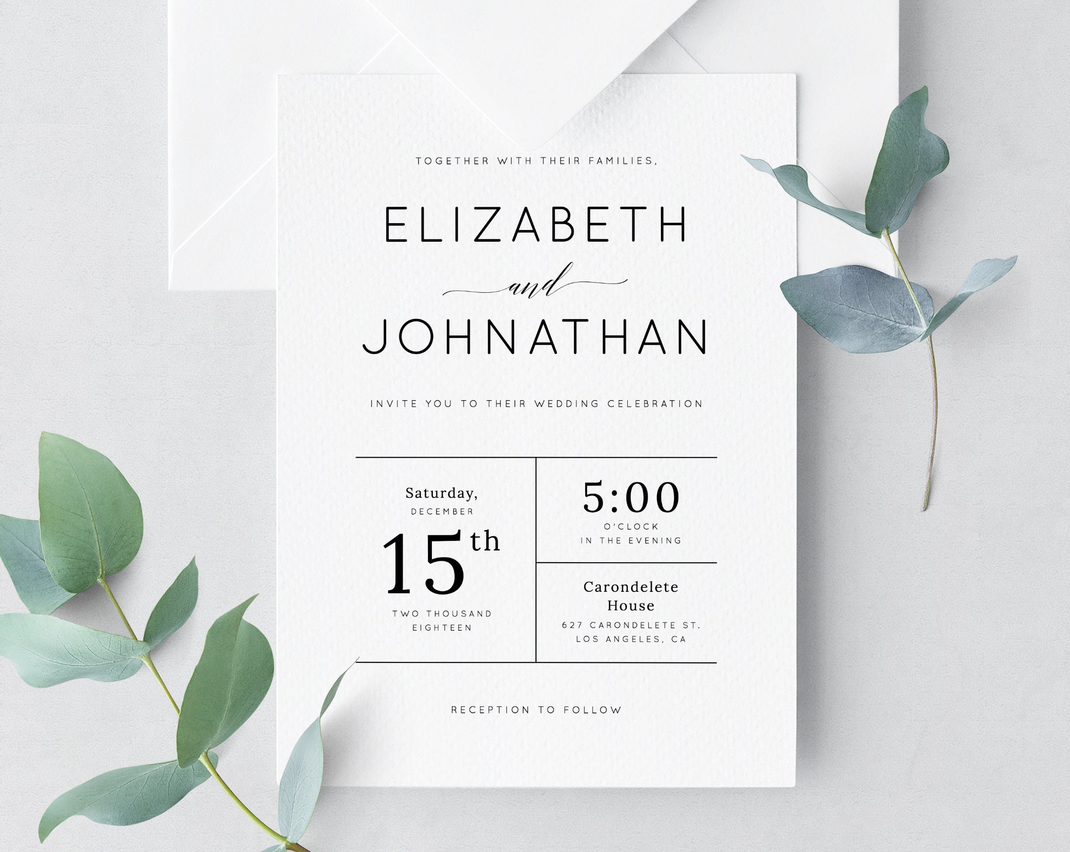 INSTANT DOWNLOAD Wedding Invitation Template Printable | Etsy