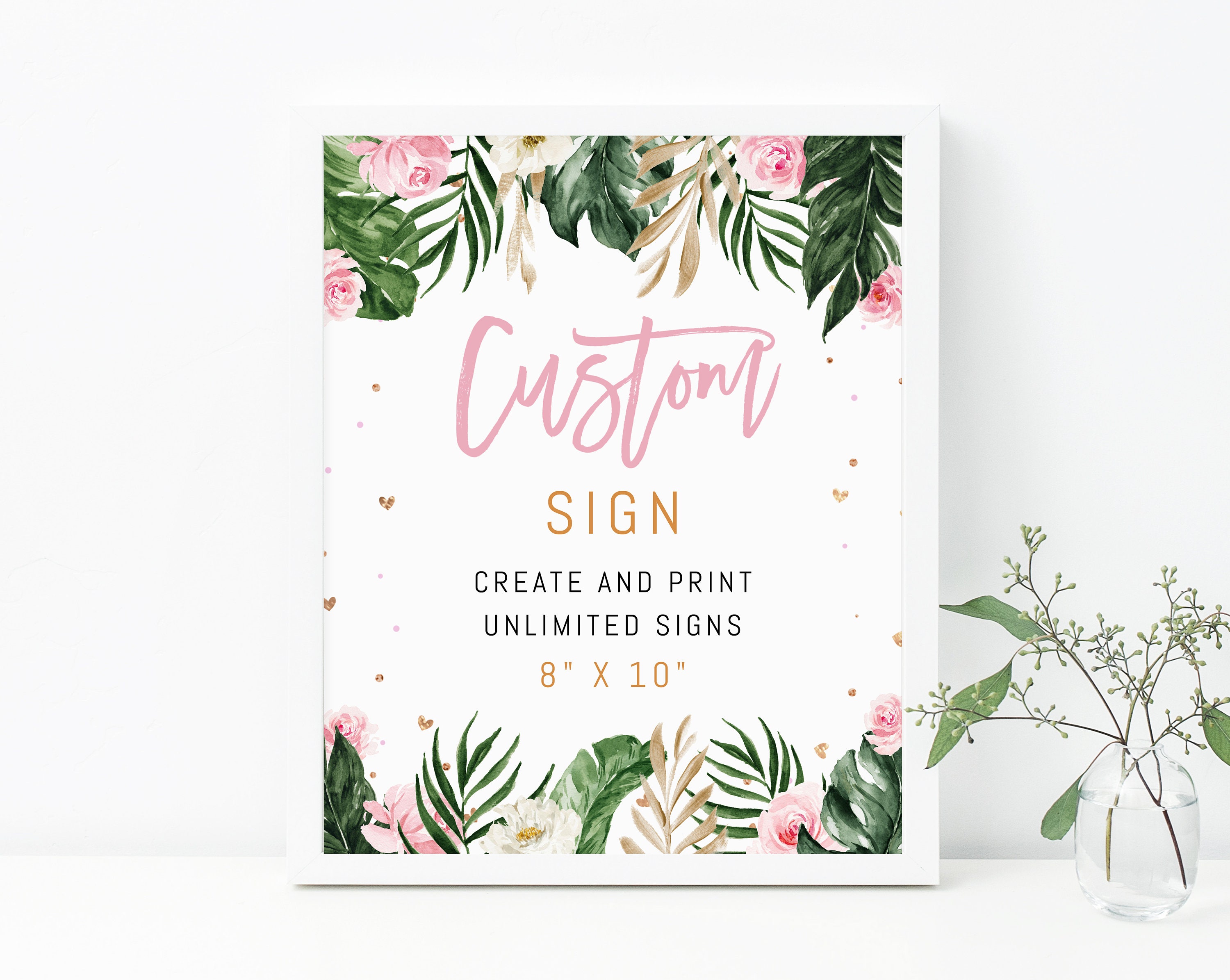 Editable Two Wild Custom Sign Template, DIY Printable Unlimited Signs ...