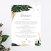Tropical Welcome Letter Template, Wedding Itinerary Card, Welcome Bag ...