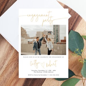 Engagement Party Invitation Template, Printable Engagement Invitation ...