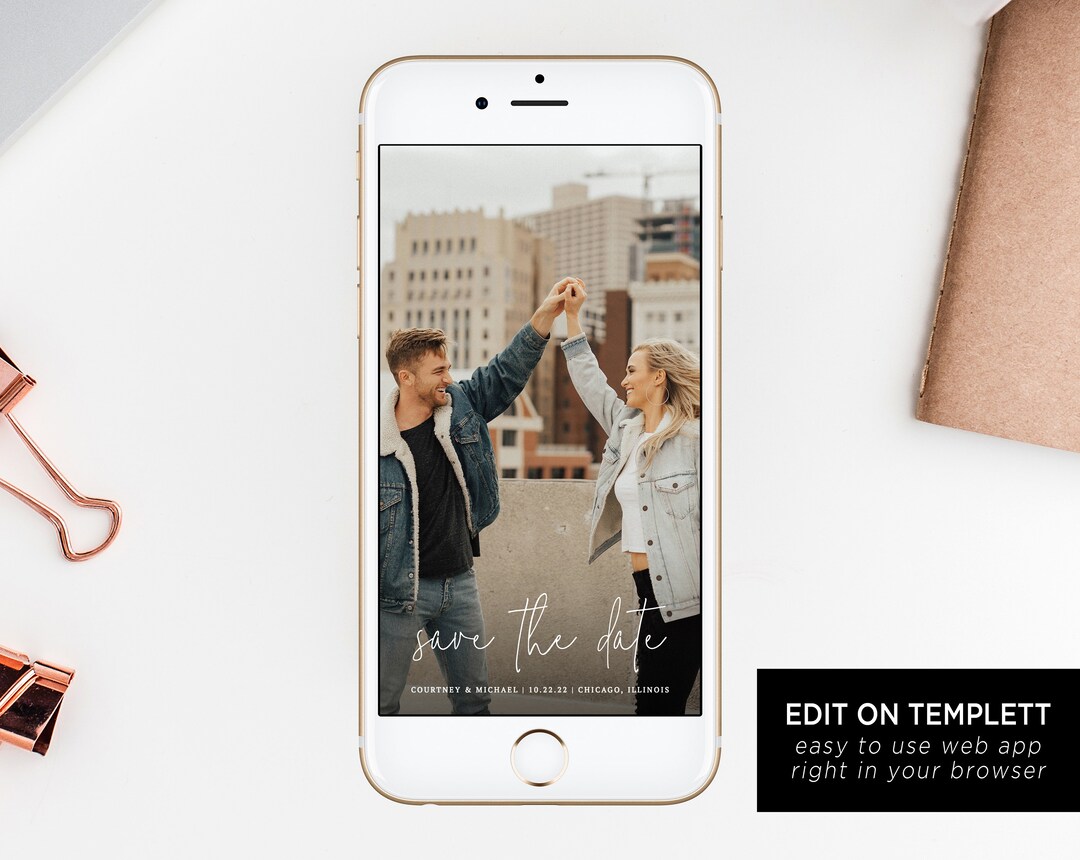 Electronic Save the Date Template, Mobile Save the Date, Phone Invite ...