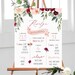 Burgundy and Blush 1st Birthday Poster Template, Printable Fall First ...