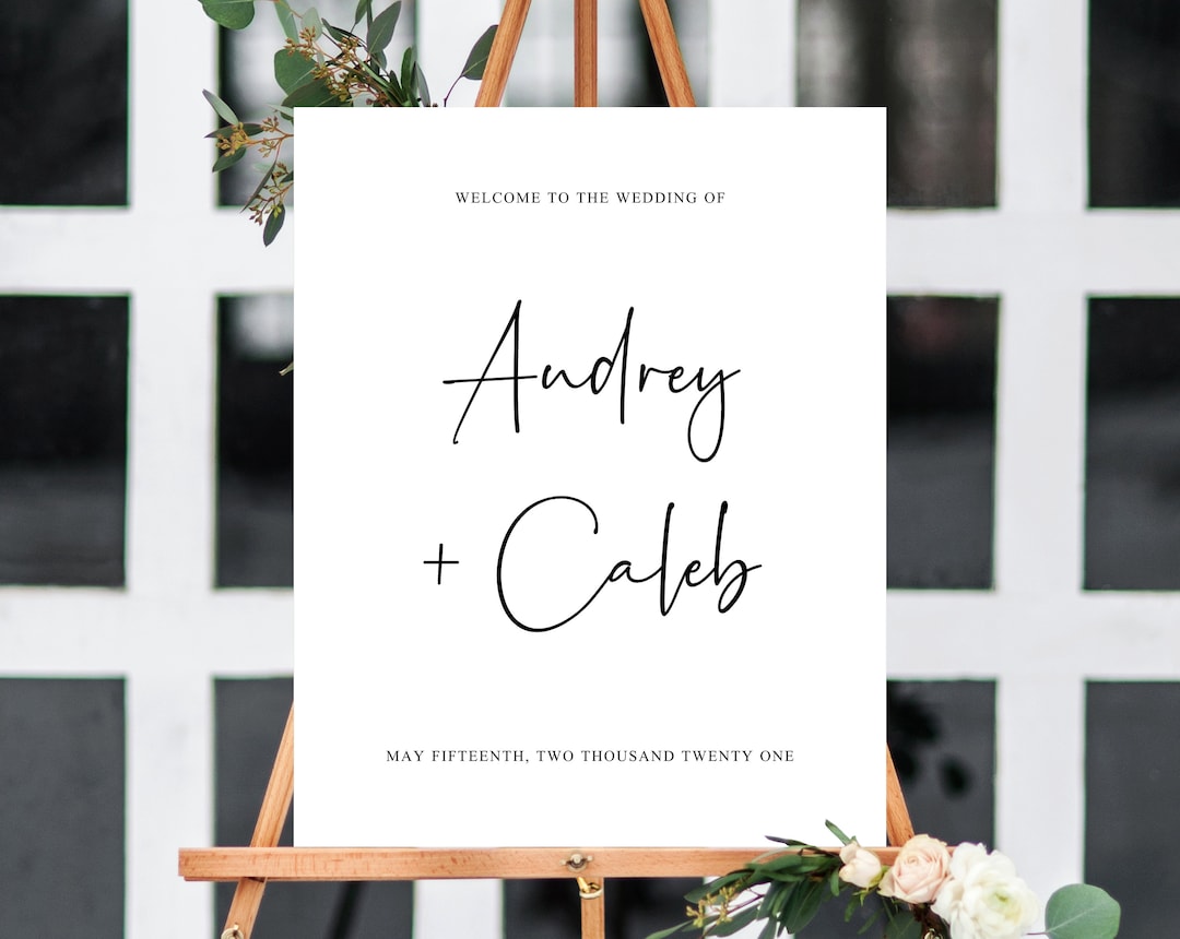 Wedding Welcome Sign Template, Welcome to the Wedding Printable ...