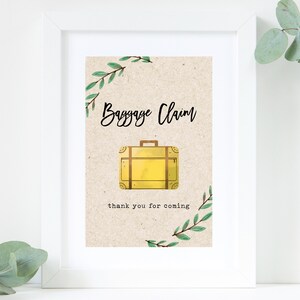 Baggage Claim Sign, Adventure Themed Sign Printable, Instant Download ...