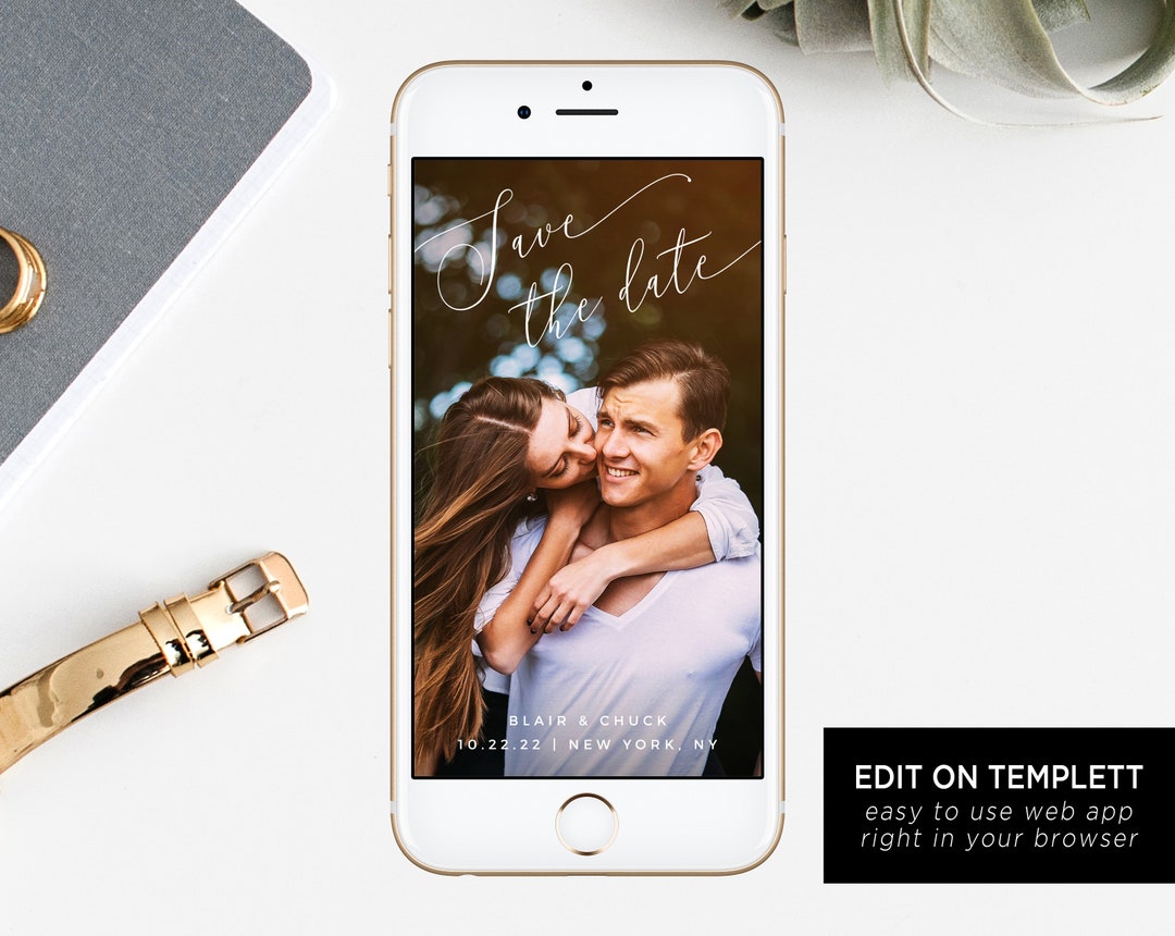 Electronic Save the Date Template, Mobile Save the Date, Phone Invite ...