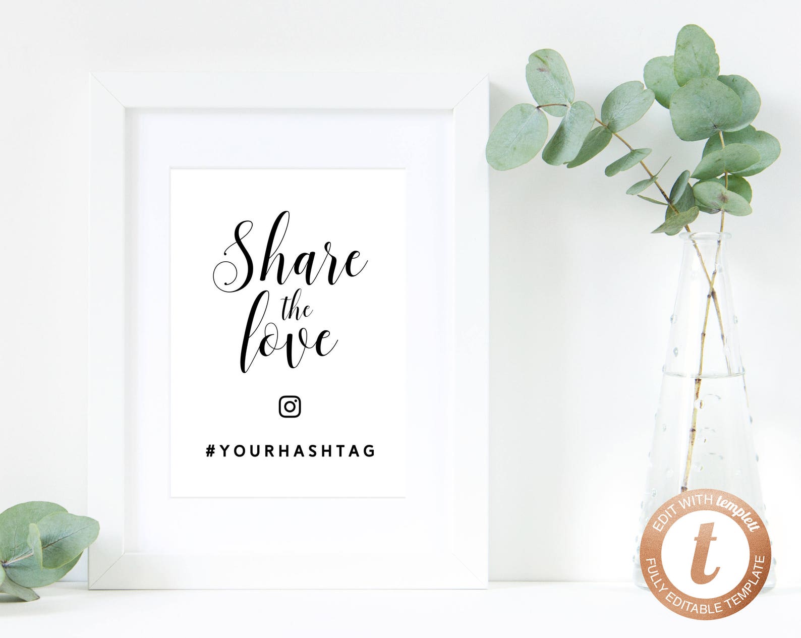 INSTANT DOWNLOAD Wedding Sign Printable Hashtag Sign Wedding | Etsy