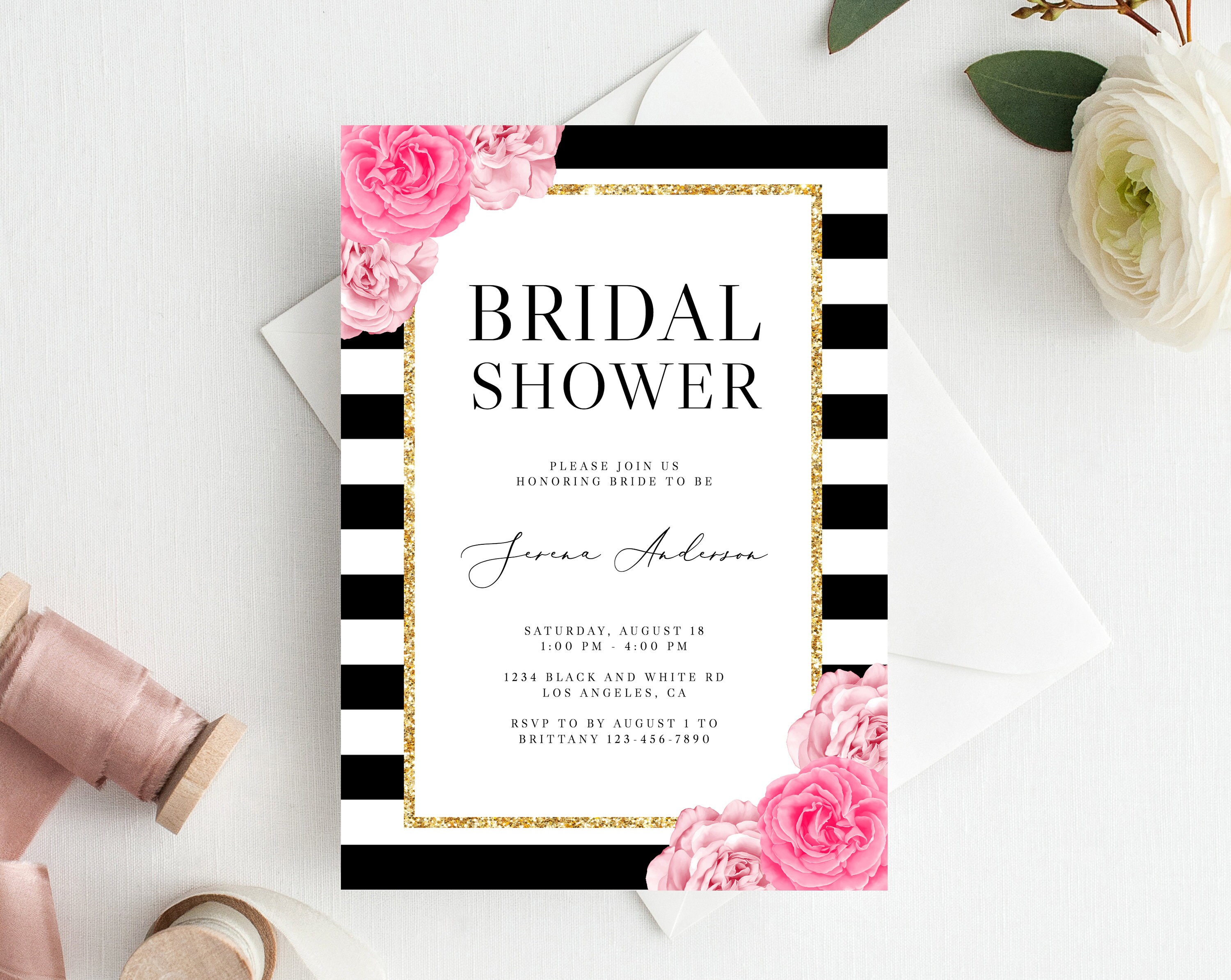 Plantilla De Invitación De Kate Spade Para Imprimir