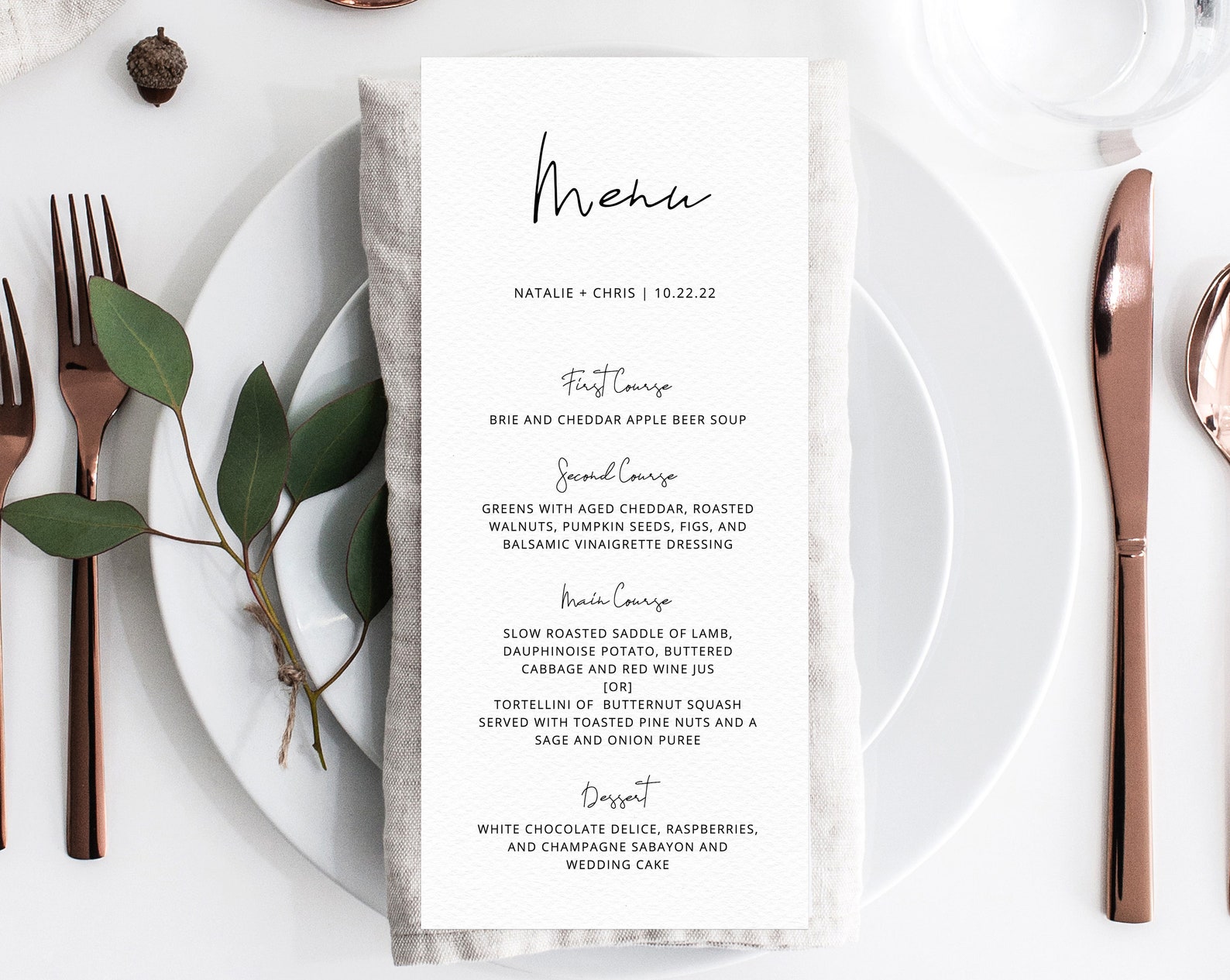Wedding Menu Template Printable Menu Editable Wedding Menu - Etsy