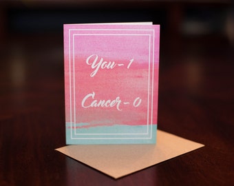 Congrats You're Cancer Free 5x7 Breast Cancer Card - Etsy