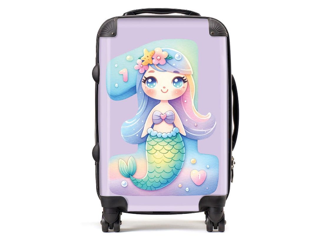 1st Birthday Luggage | Mermaid I Carry on Luggage | Luggage | Custom ...