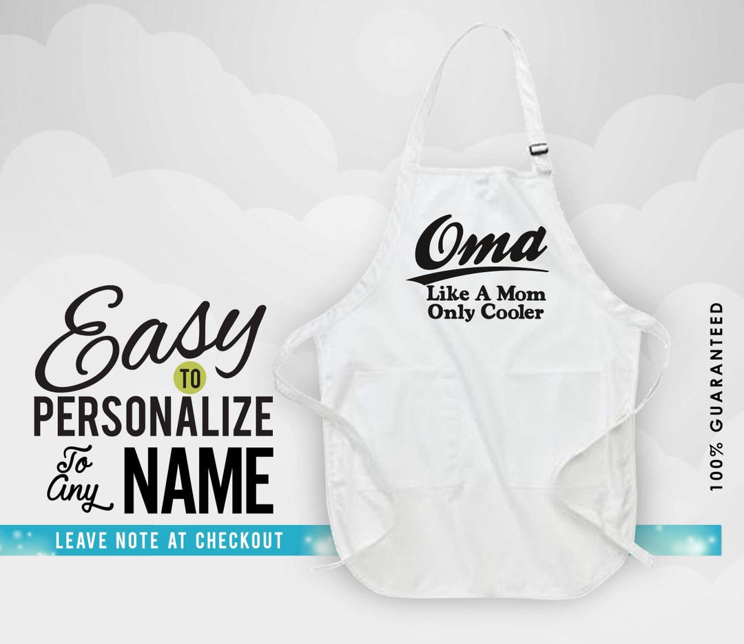Oma, Oma Gift, Oma Apron, Love, Oma, Apron, Custom Apron, Linen Apron ...