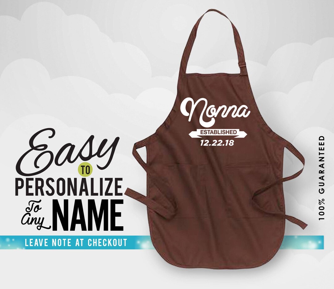 Nonna, Nonna Gift, Nonna Apron, Love, Apron, Custom Apron, Linen Apron ...