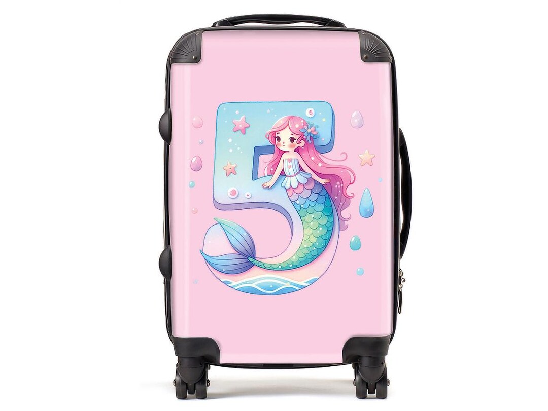 5th Birthday Luggage Mermaid I Carry on Luggage Luggage Custom Suitcase ...