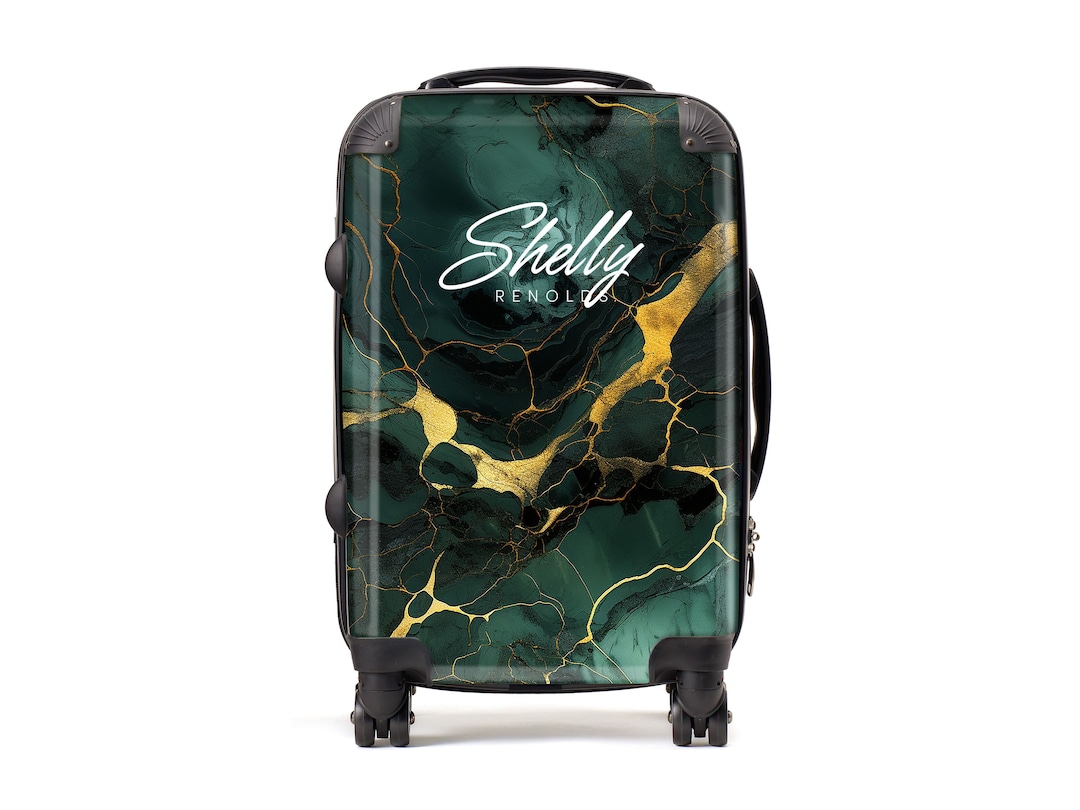 Personalized Marble Initial Luggage Carry on Luggage Marble Luggage ...