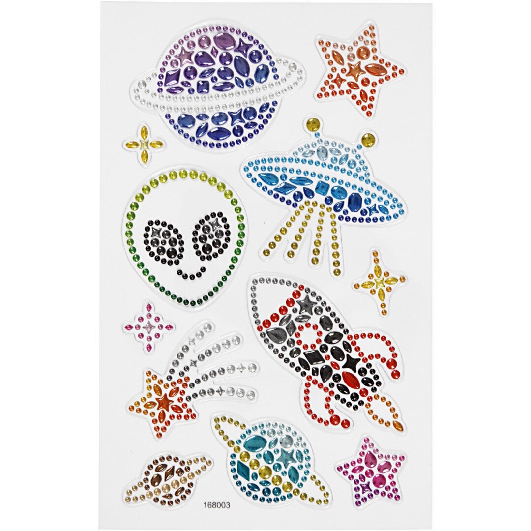 Diamond Sticker Alien UFO Outer Space Sticker Rhinestones - Etsy