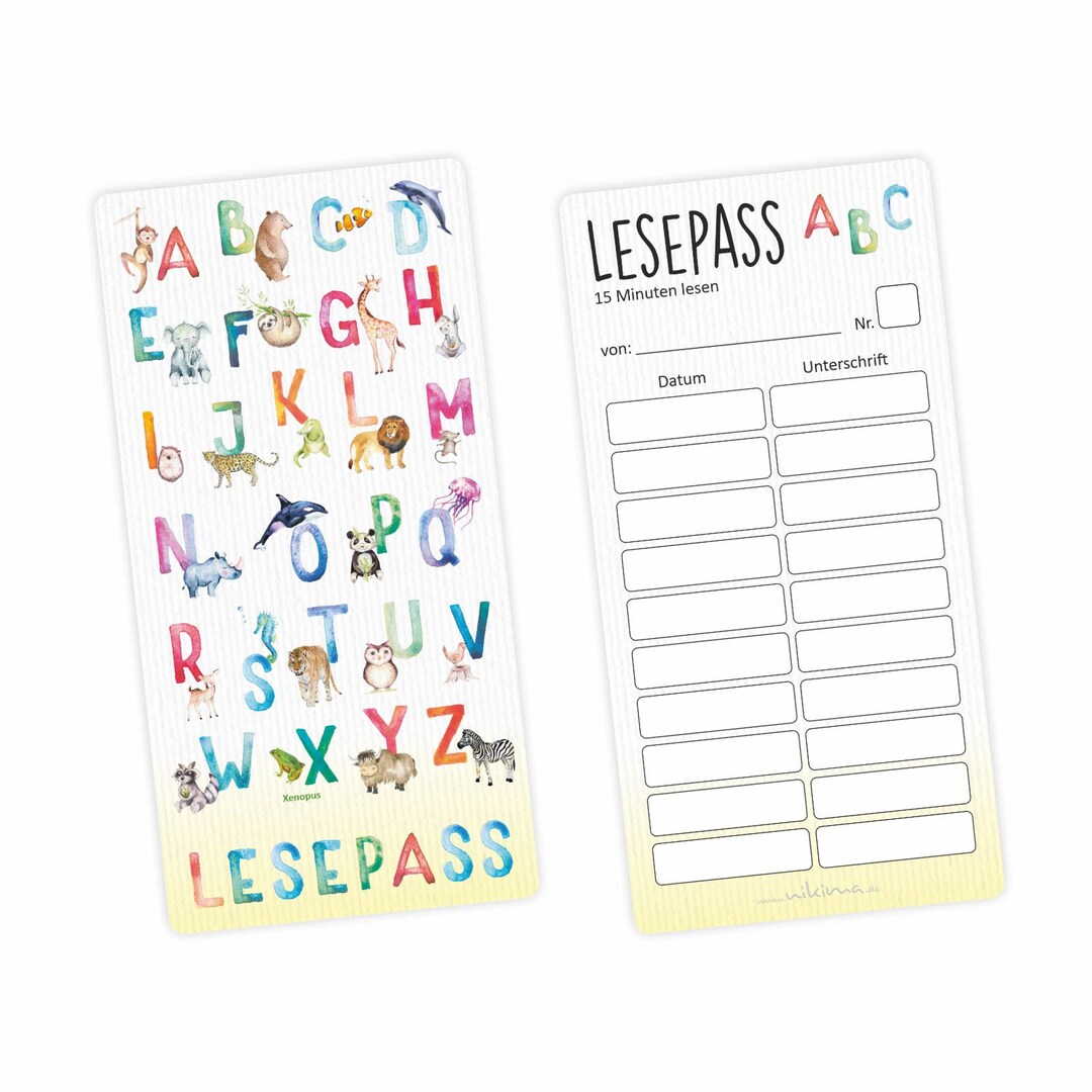 Reading Pass Alphabet Bookmarks to Practice Reading Primary School 10 ...