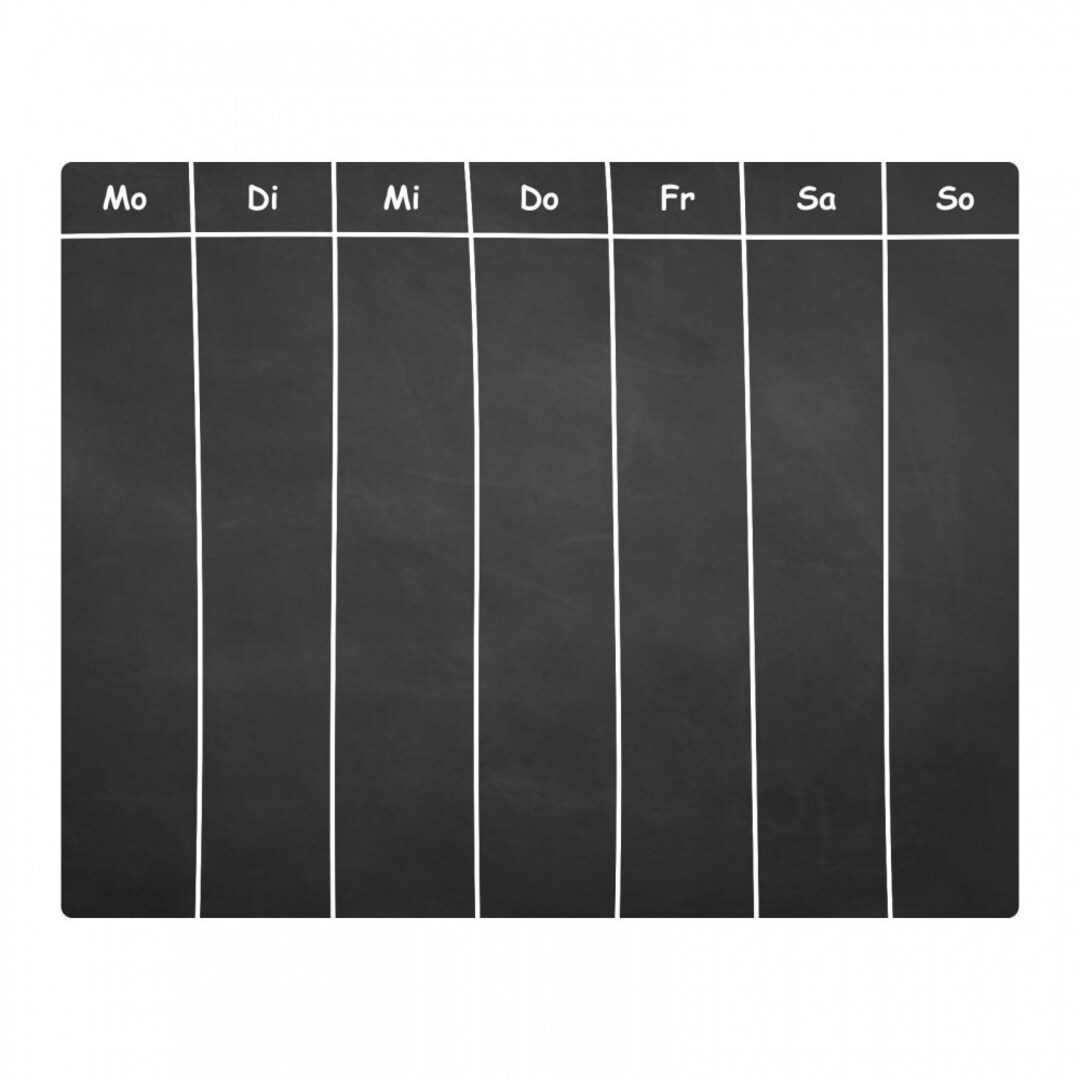 022 Weekly Planner Self-adhesive Blackboard Foil/chalk Foil Incl. 3 ...