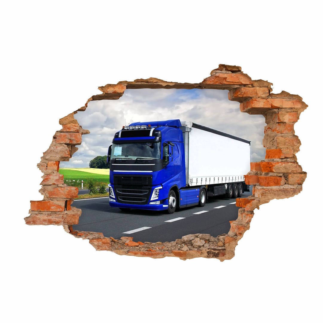 055 Wall Decal Truck Hole in the Wall Truck - Etsy