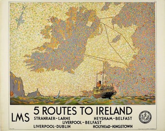 Irish Railway Poster - Etsy Ireland