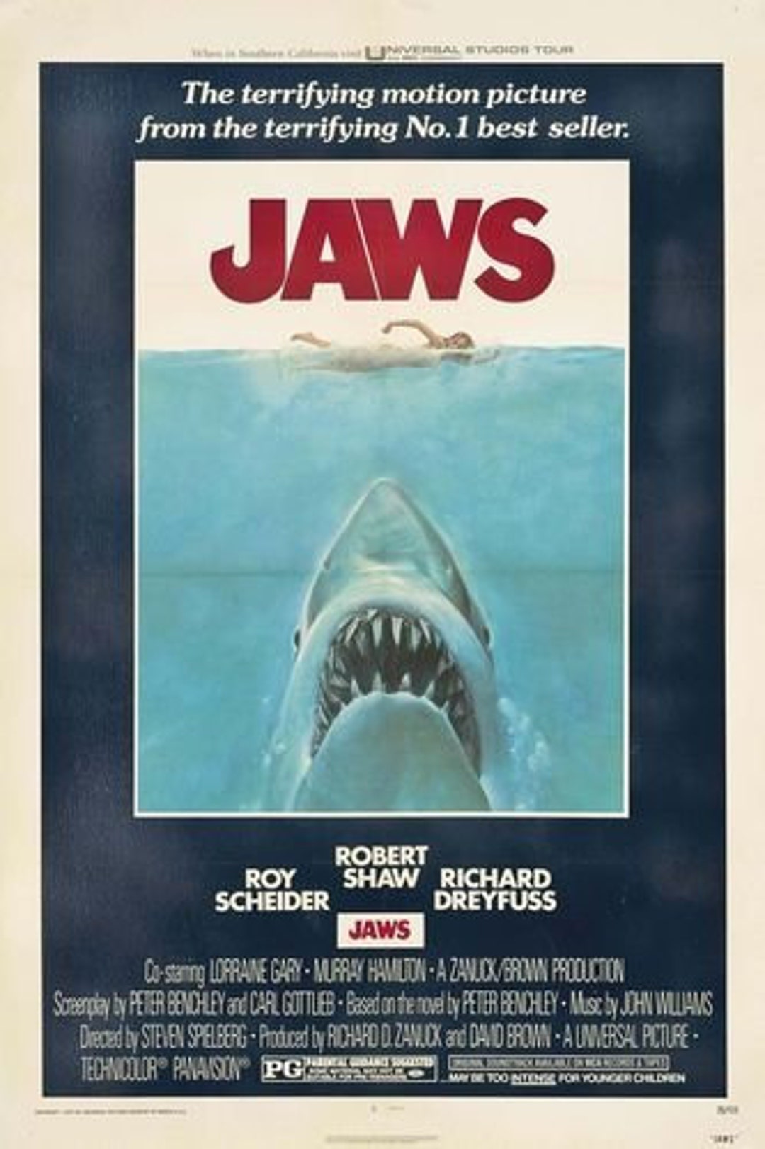 Vintage Jaws Movie Poster A3/A2/A1 Print - Etsy UK