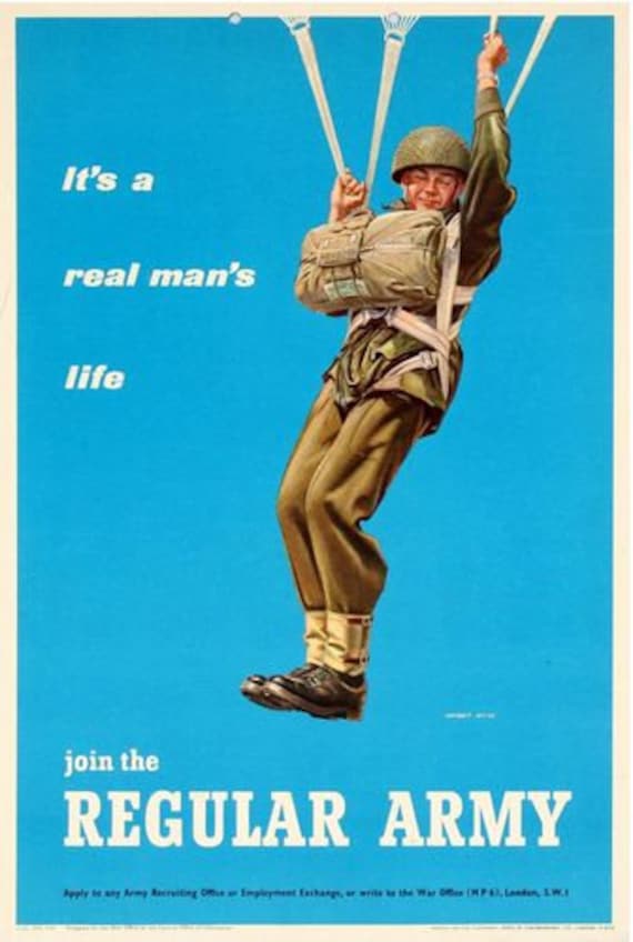 Vintage British Army Parachute Regiment Recruitment Poster A3 | Etsy