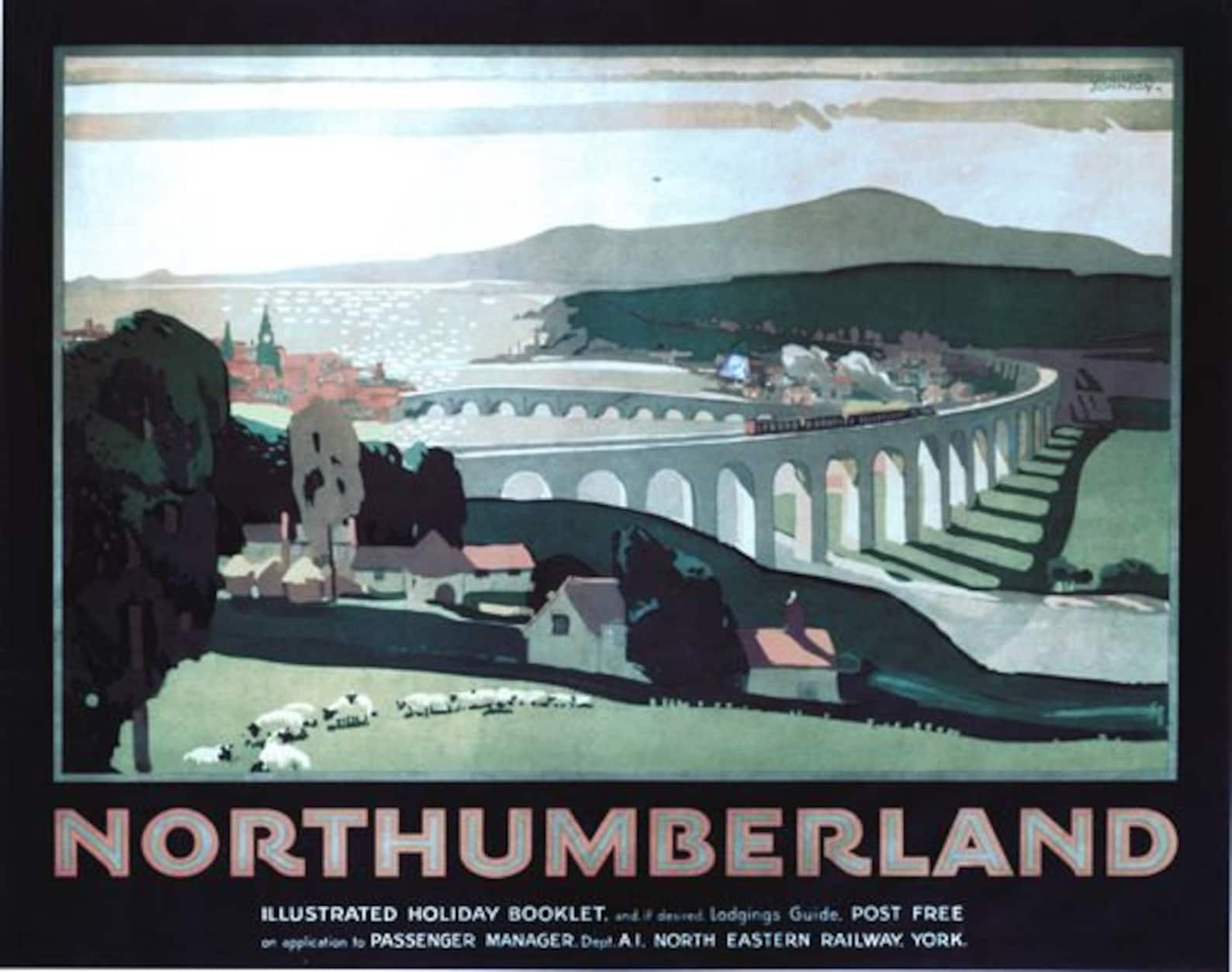 Vintage LNER Northumberland Railway Poster A3/A2/A1 Print - Etsy