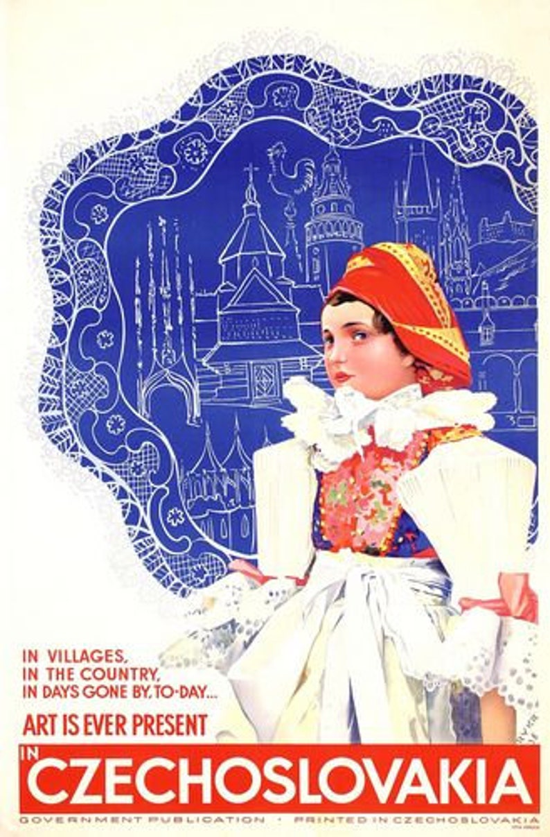 Vintage Czechoslovakia Tourism Poster A3 Print - Etsy UK