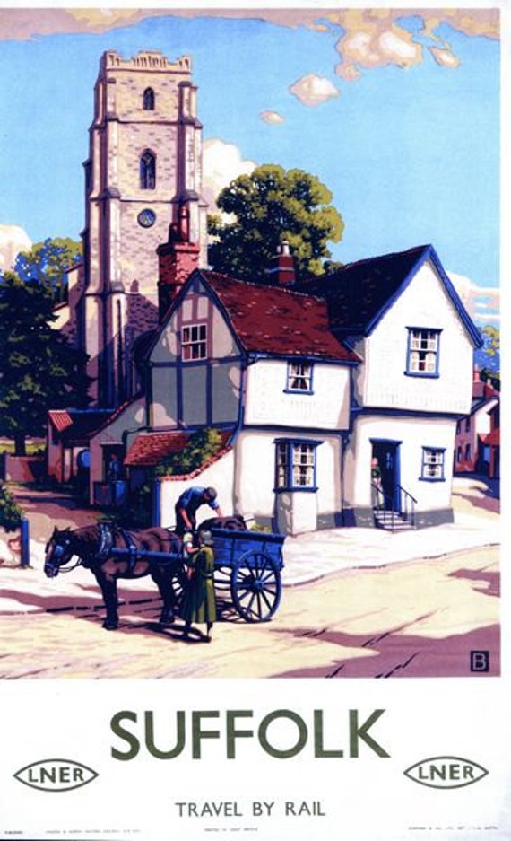Vintage LNER Suffolk Railway Poster A3/A2/A1 Print - Etsy Ireland