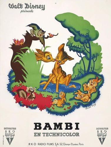 Vintage Bambi Movie Poster A3/A2/A1 Print - Etsy