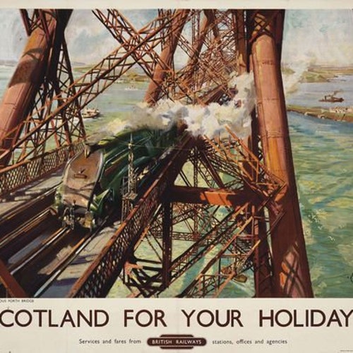 Vintage LNER Forth Bridge Scotland Poster Print - Etsy UK
