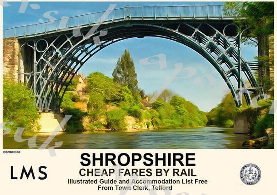 Vintage Style Railway Poster Ironbridge Shropshire A3/A2 Print - Etsy