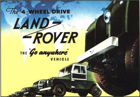 Vintage Land Rover Advertisement Poster A3/A2 Print | Etsy