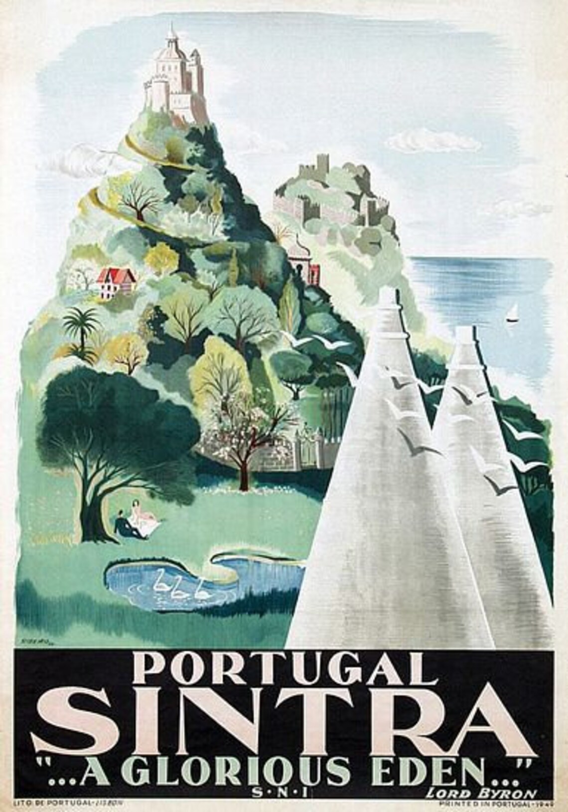 Vintage Sintra Portugal Tourism Poster A3 Print - Etsy UK